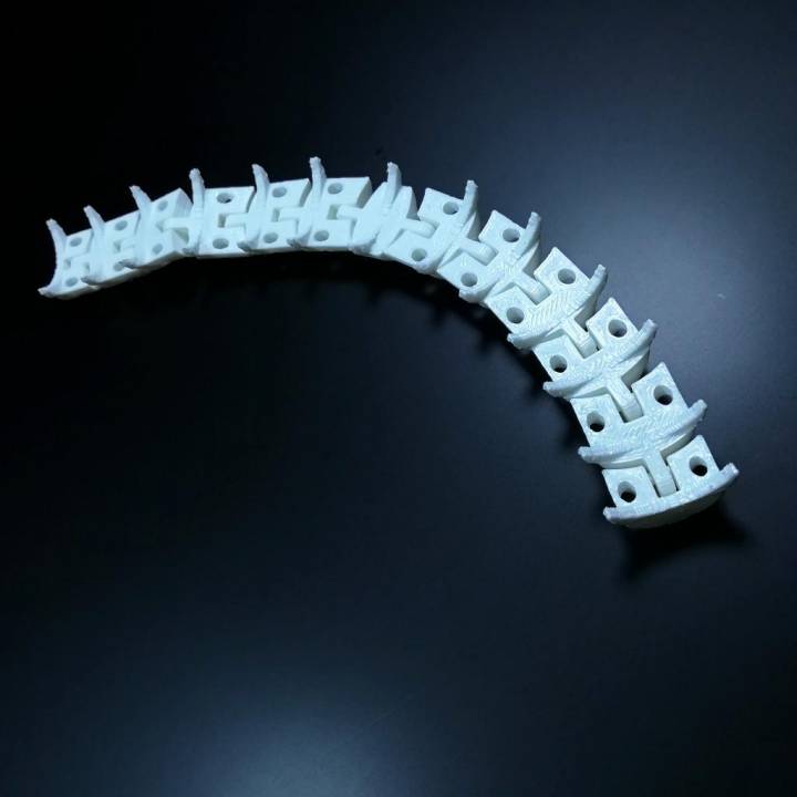 3D Printable Flex cable tubing support by Steve smith