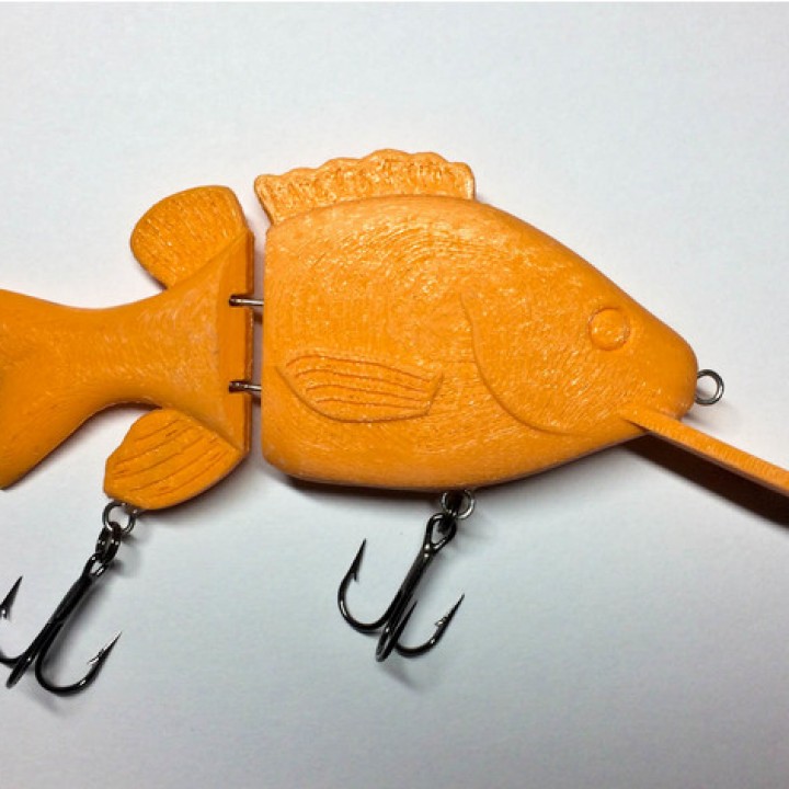 3D Printable Realistic Sunfish Jointed Swimbait Fishing Lure by Steve Thone