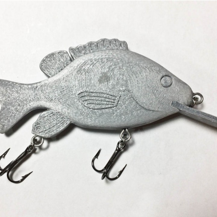 3D Printable Realistic Sunfish Jointed Swimbait Fishing Lure by Steve Thone