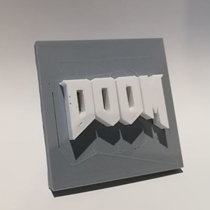 3D Printable Doom Logo by Max Siebenschlaefer