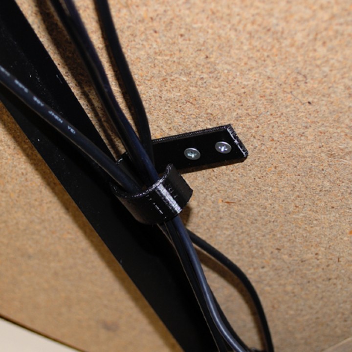 3D Printable Cable Hook Organizers (Under Desk) by Steve Thone