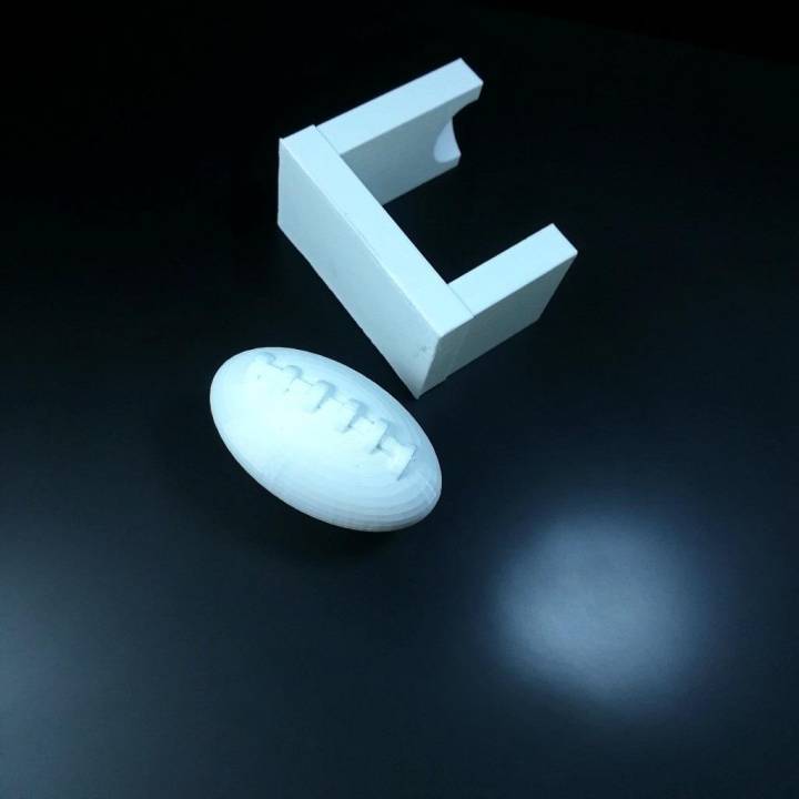 3D Printable football with stand#tinkerfun by Austin