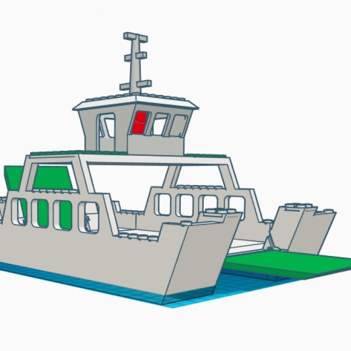 3D Printable Ferry that floats - Fully printable toy model by Tomaz Tomsic