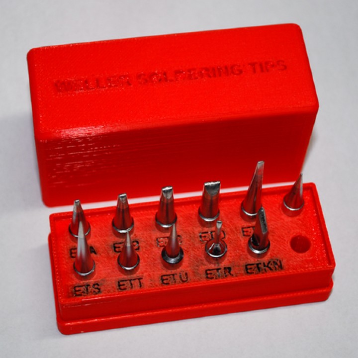 3D Printable Weller (WESD51) Soldering Tip Storage Box by Steve Thone