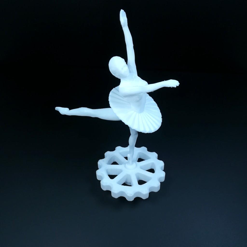 3D Printable Spinning Ballerina CR-10 Extruder Knob by Lillian Mavis Mooney