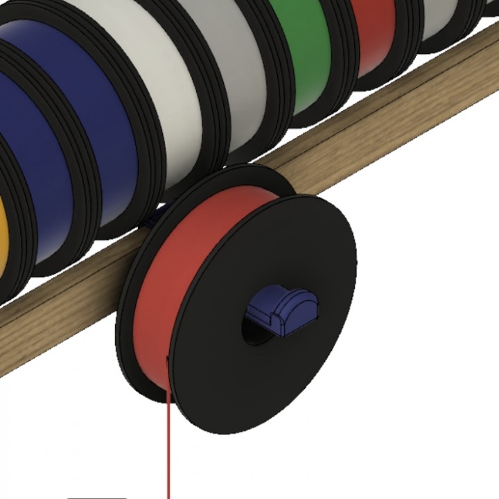 3D Printable Spool holder for filament wall by Rein Gielen