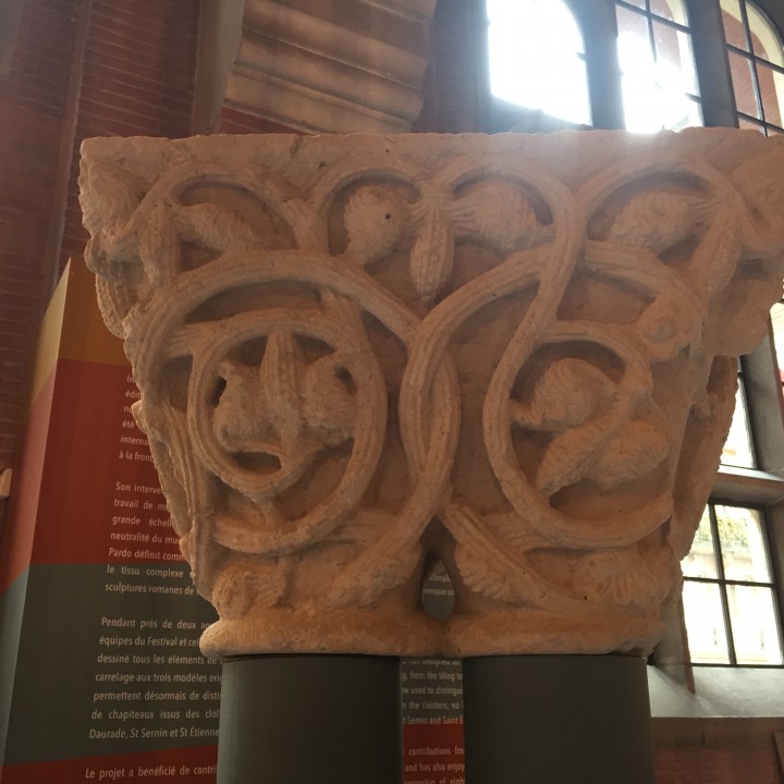 3D Printable Capital - Large Foliage Scrolls Containing Grained Fruit ...