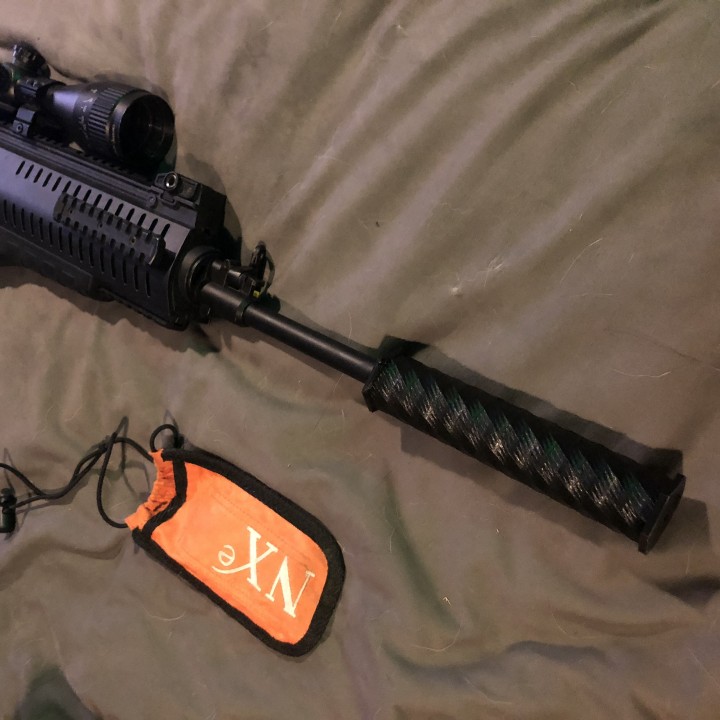 3D Printable 3d print 14mm- airsoft suppressor by Michael Michatek