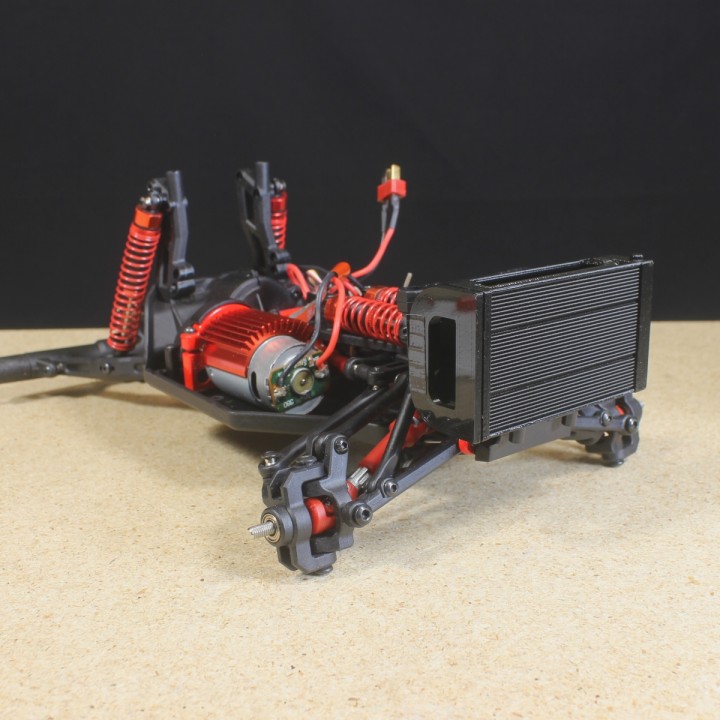 3D Printable Front Mount Battery Holder for Feiyue FY01 Fighter 1 by Make It RC