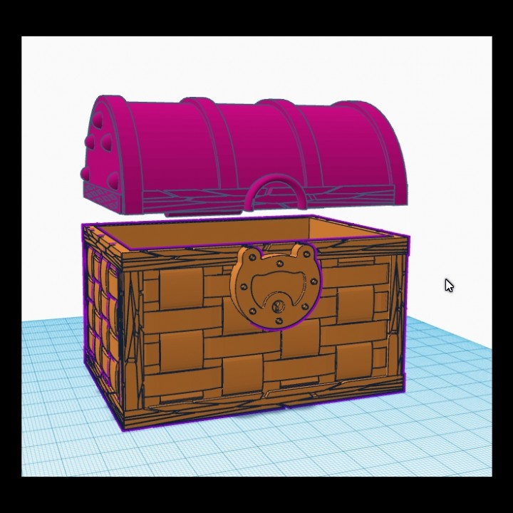 3D Printable Treasure Chest by Philipp