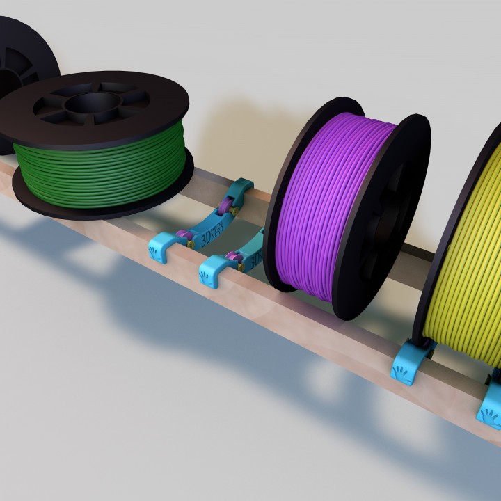 3D Printable 3D-PRINTING-NERD SPOOL HOLDER V3 by Florian Steinkellner