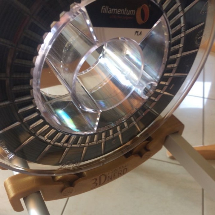 3D Printable 3D-PRINTING-NERD SPOOL HOLDER V3 by Florian Steinkellner