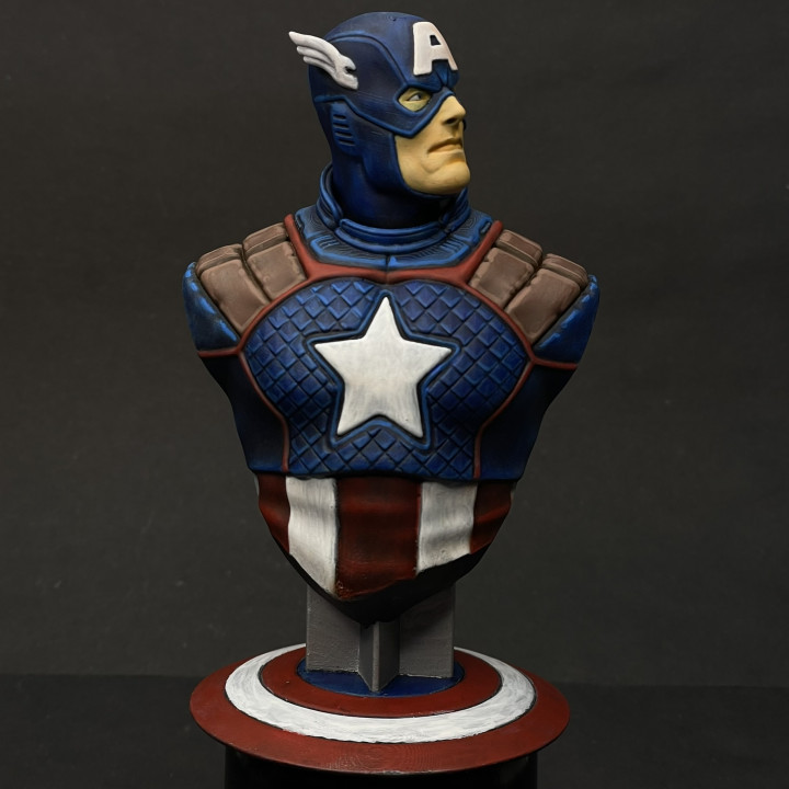 3D Print of Captain America bust by dimaplotkin