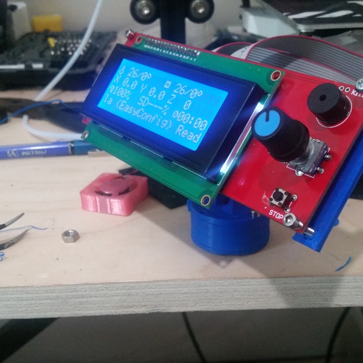 3D Printable RepRap Screen Swivel Mount by Mike s