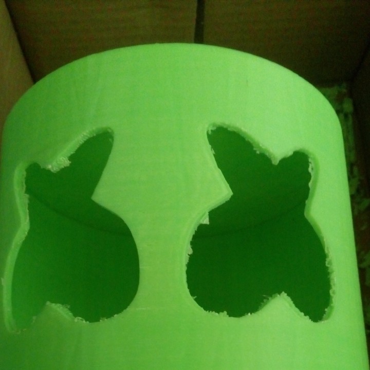 3D Printable Marshmello helmet by Juan A.