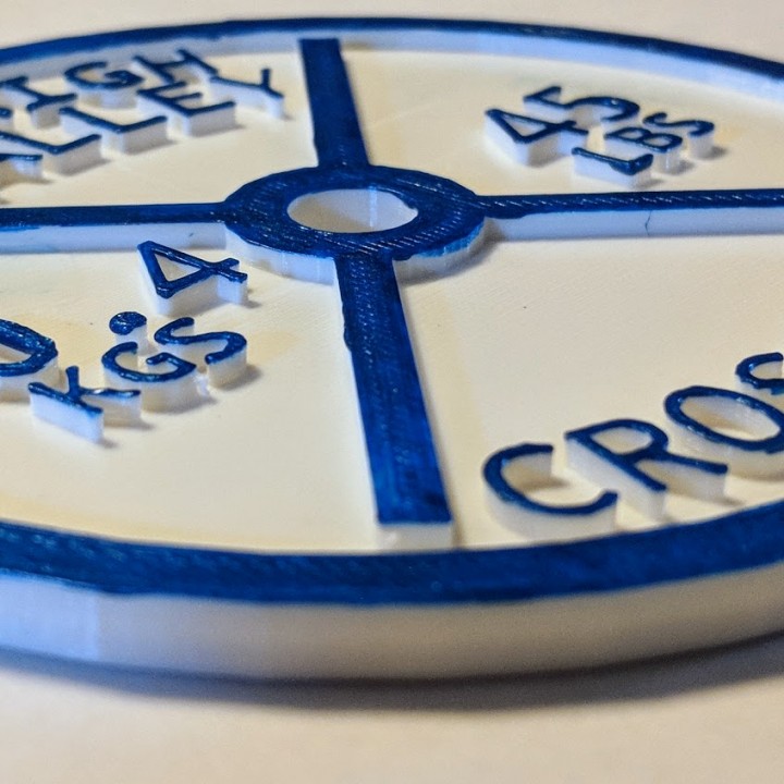 3D Printable 45 lbs plate coaster by Jerry Kal-El Skärsgärd