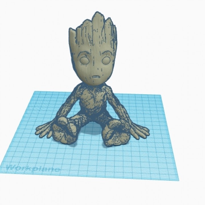 3D Printable Baby Groot Succulent Planter by Liam Cassano