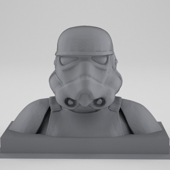 3D Printable Storm Trooper (old) bust by Saxon Fullwood