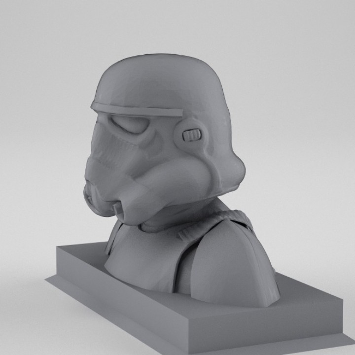 3D Printable Storm Trooper (old) bust by Saxon Fullwood