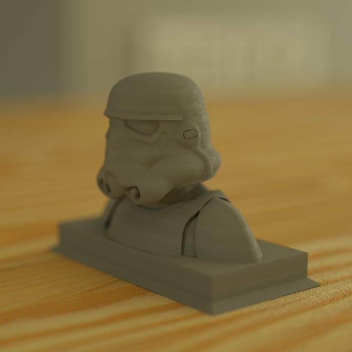 3D Printable Storm Trooper (old) bust by Saxon Fullwood