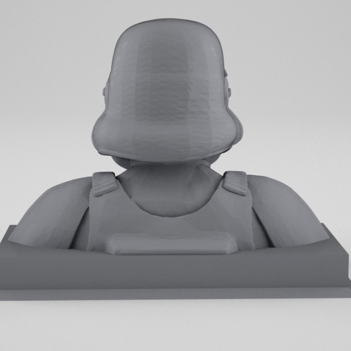 3D Printable Storm Trooper (old) bust by Saxon Fullwood