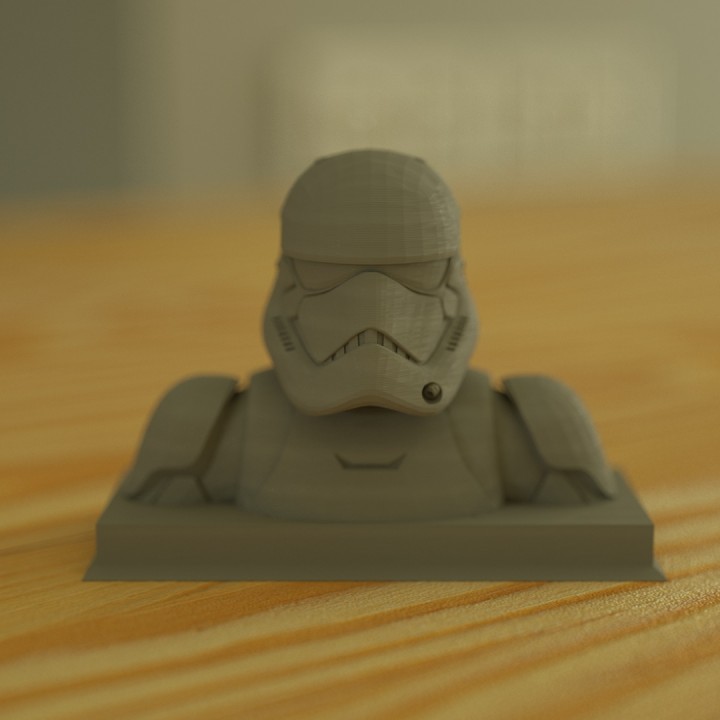 3D Printable Storm Trooper (New) Bust by Saxon Fullwood