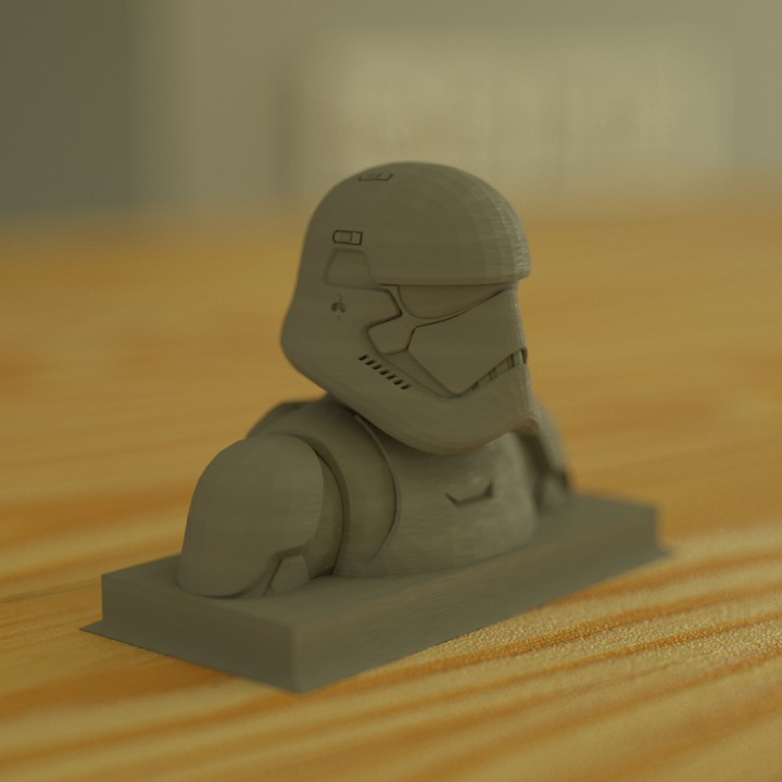 3D Printable Storm Trooper (New) Bust by Saxon Fullwood