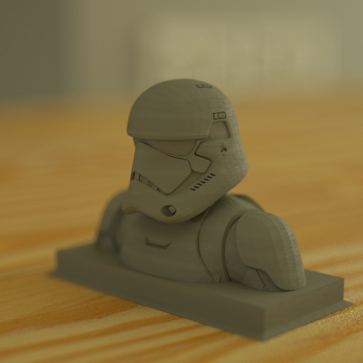 3D Printable Storm Trooper (New) Bust by Saxon Fullwood