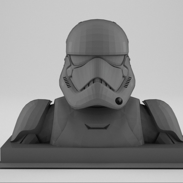 3D Printable Storm Trooper (New) Bust by Saxon Fullwood