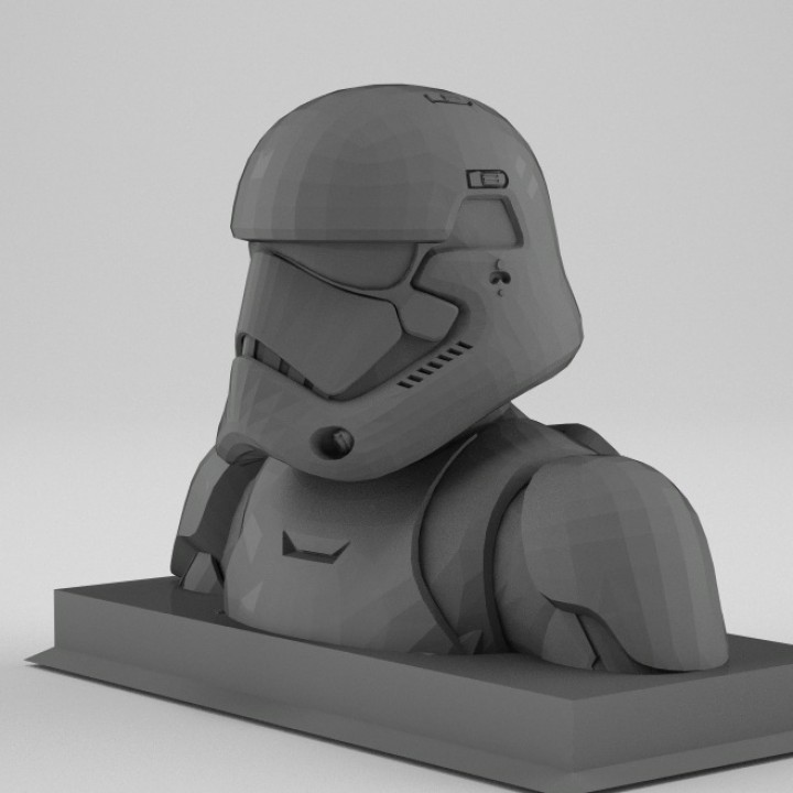 3D Printable Storm Trooper (New) Bust by Saxon Fullwood