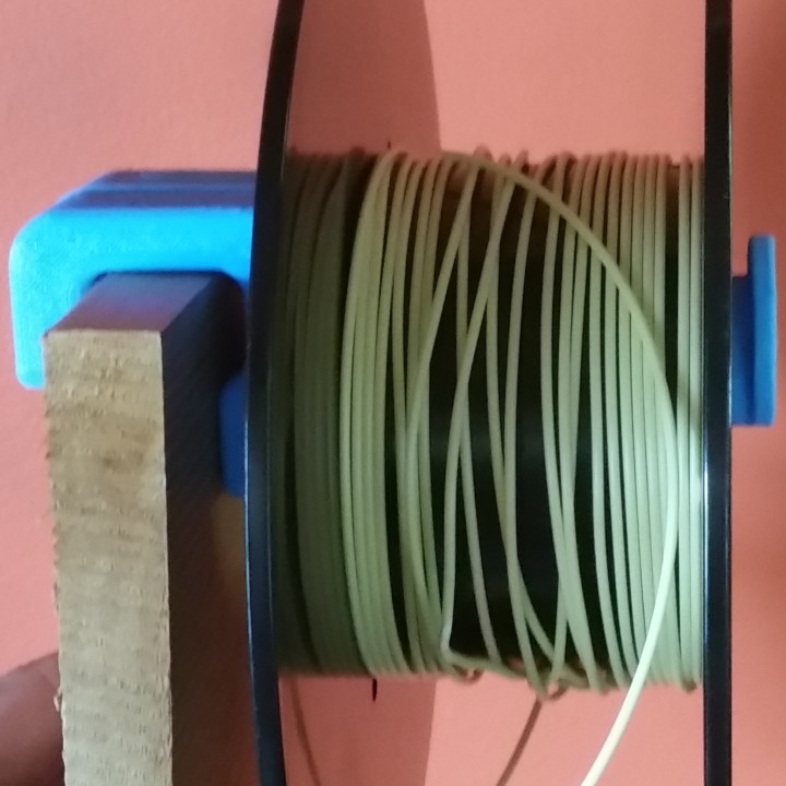 3D Printable Simple Clip-on Spool Holder for 1 by 2 Lumber by James Laine
