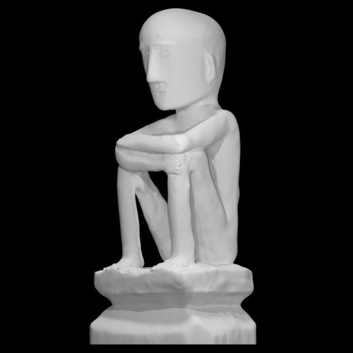 3D Printable Seated Man by Scan The World