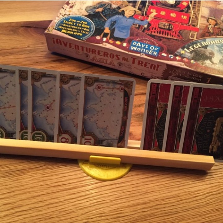 3D Printable Ticket To Ride (asia) Wooden cardholder bar holder by ...