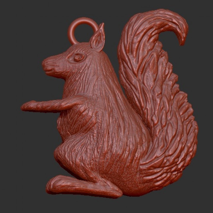 3D Printable Squirrel (key holder) by Hüseyin