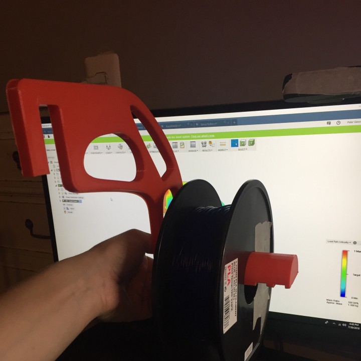 3D Printable Topology Optimized Spool Holder by Peter