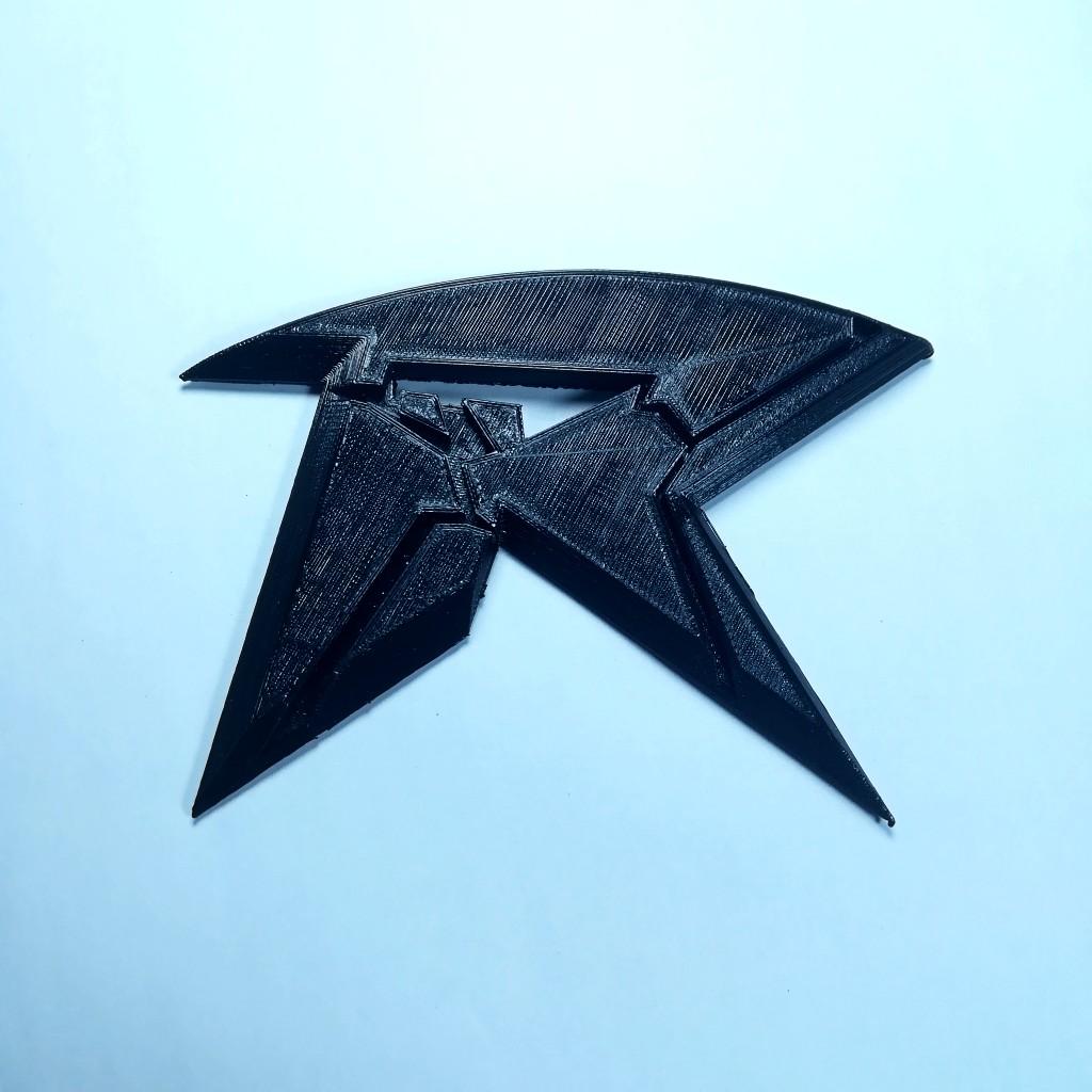3D Printable Titans Robin Symbol by Kent Fitzpatrick