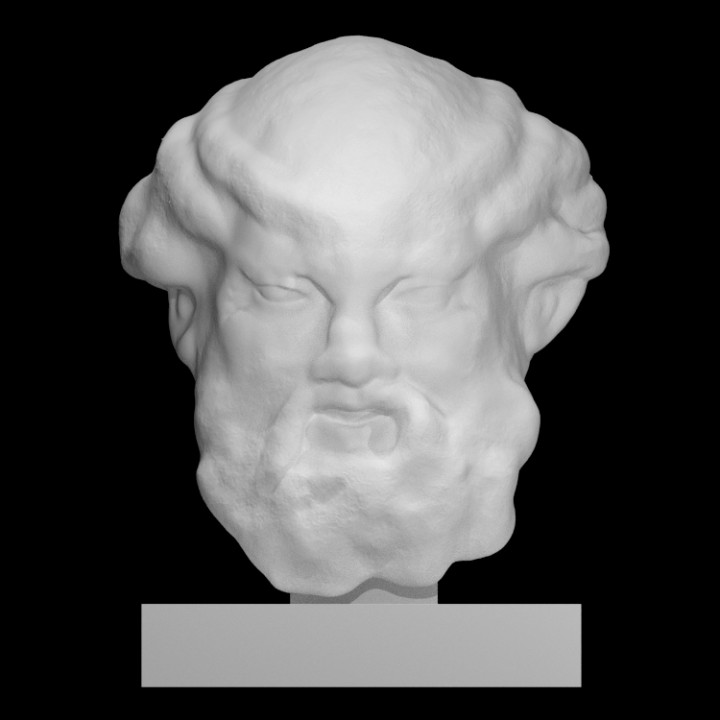 3D Printable Head of Silenus by Scan The World