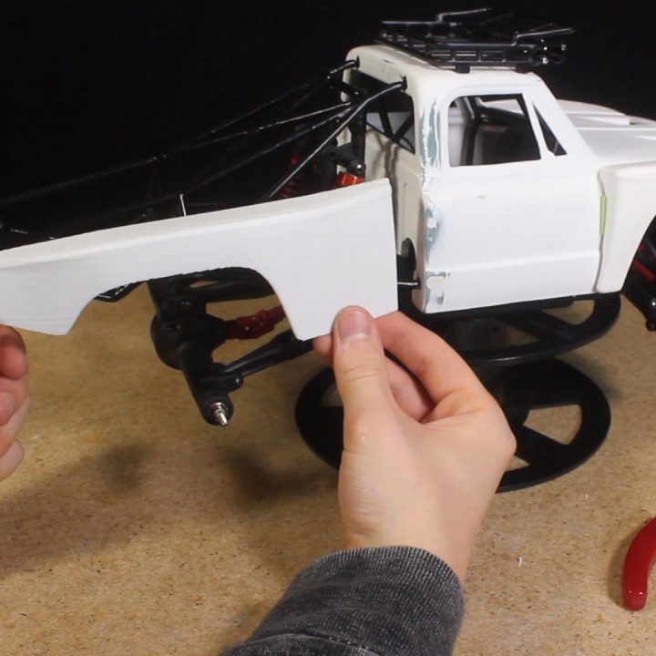 3D Printable 1/12 RC 72 Chevy Prerunner Bedside Pieces by Make It RC