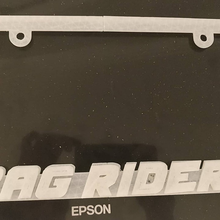 3D Printable Licence plate BAG RIDERS by Martin Kučera