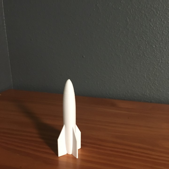 3D Printable Toy rocket by Tyler Hillman