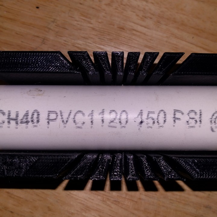 3D Printable Miter box for US 1-inch PVC pipe (35mm) by John Berger