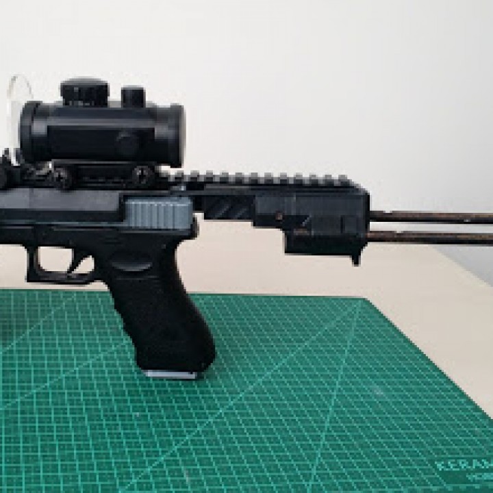 3D Printable PDW kit for Glock 18C AEP (cm030 CYMA) by Paulo Drugos