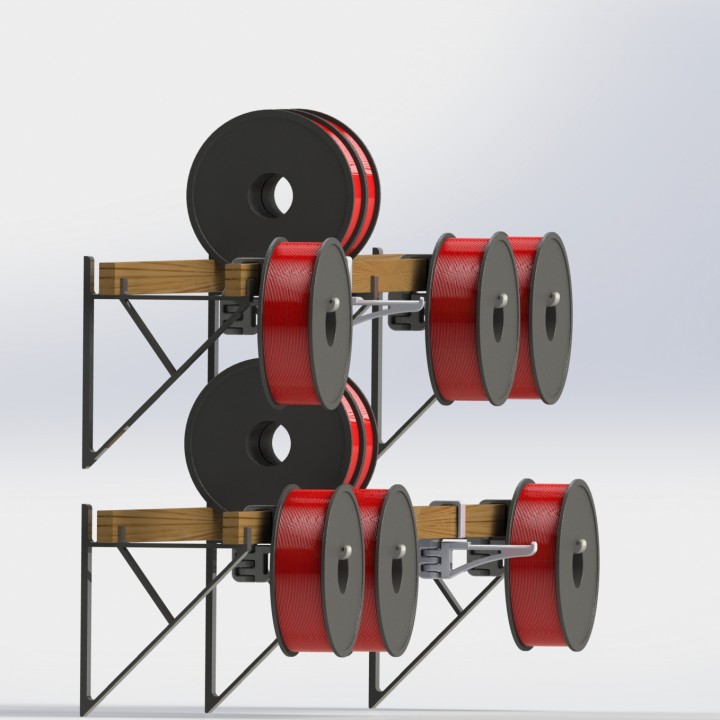 3D Printable Hook Under-Folding Filament Spool Holder by Mii3D