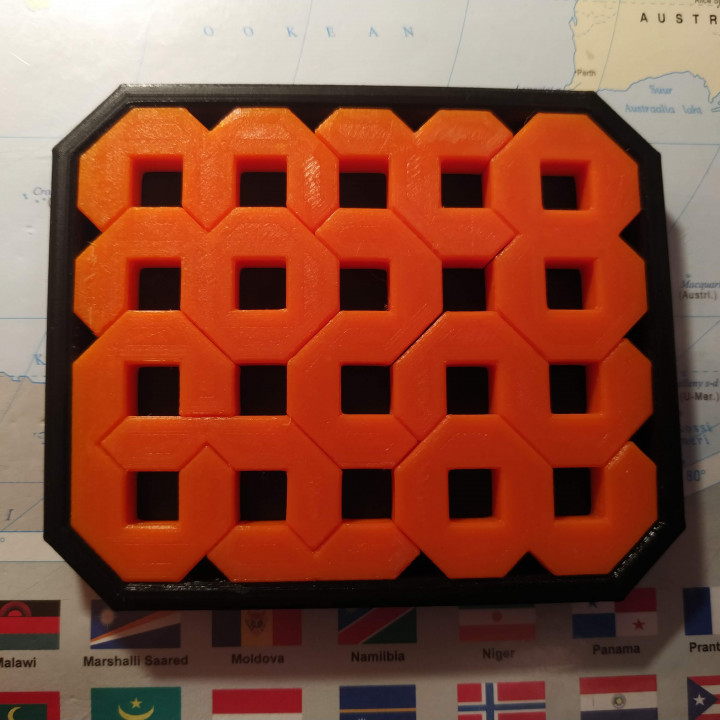 3D Print of 10 Digits Puzzle (Tricky Number Puzzle) by Artjomb