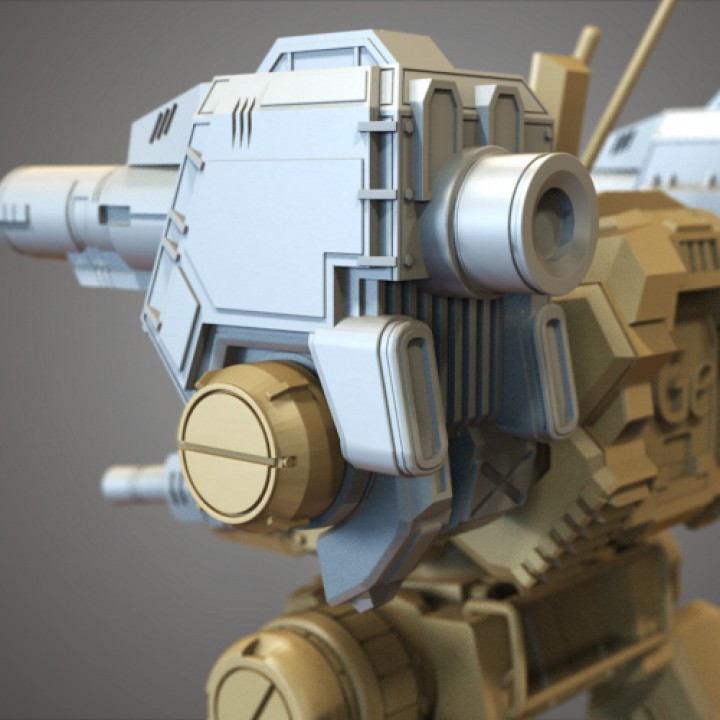 3D Printable Mechwarrior Catapult Assembly Model warfare set by John