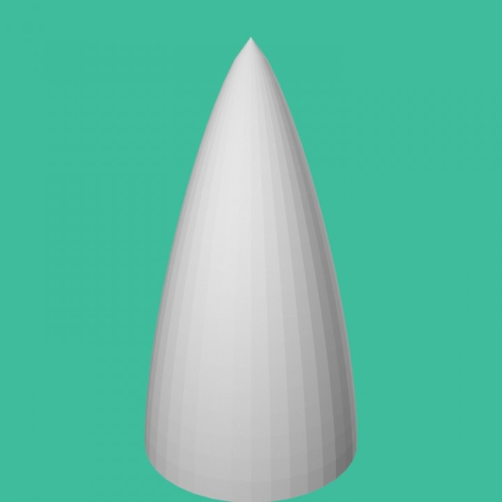 3D Printable Rocket nose cone by Maxim Artamonov