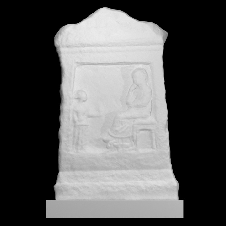 3D Printable Funerary stele by Scan The World