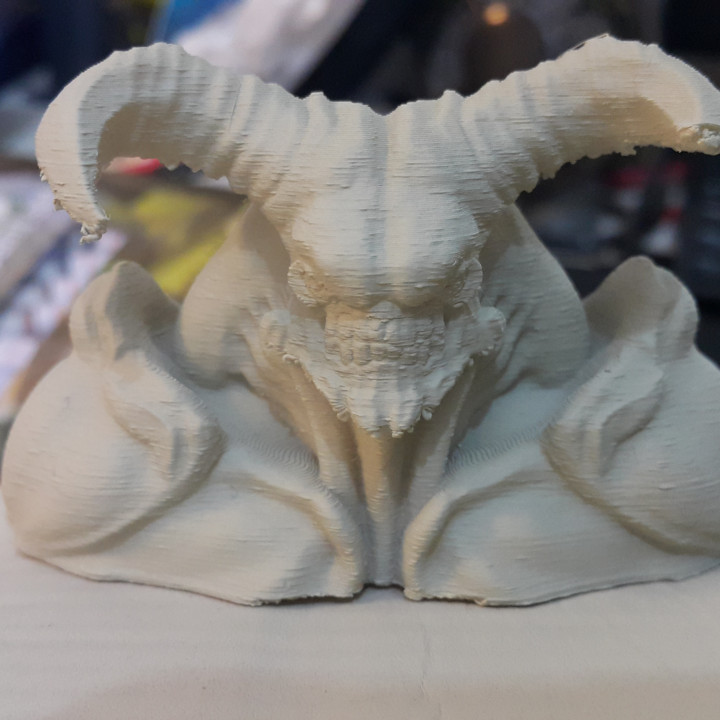 3D Print of doom demon head WIP by DavidGidony