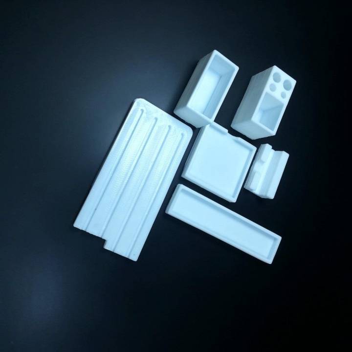 3D Printable Modular desktop organizer by Stephen Beck