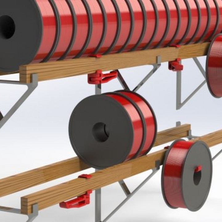 3D Printable Hinged Clip Spool Holder by Mii3D